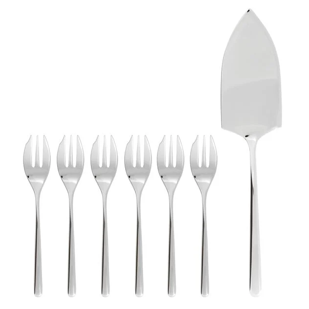 Sambonet Stainless Steel Cake Spade and Cake Forks Set of 6 – Capone ...