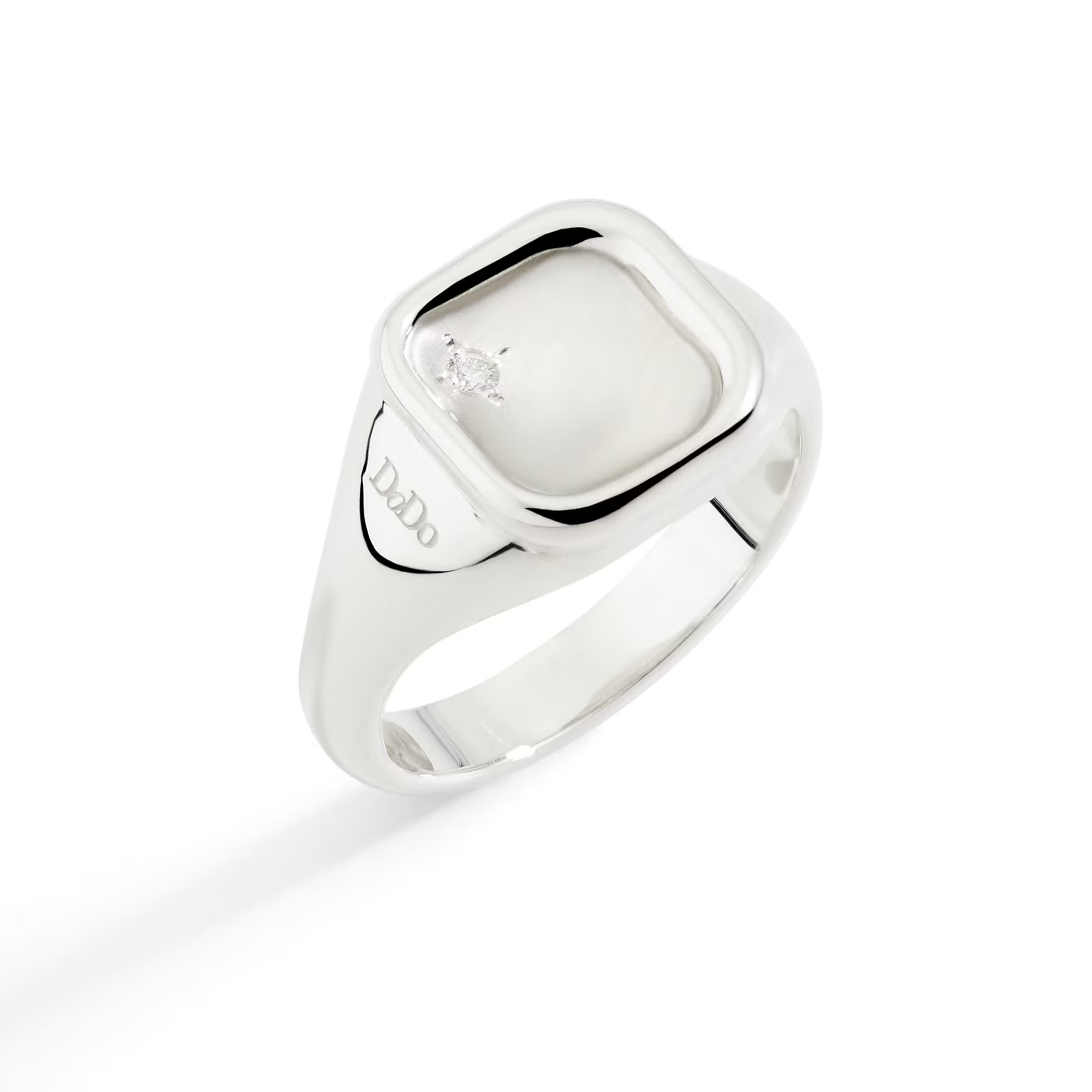 ANELLO DODO SIGILLO ARGENTO & DIAMANTE BIANCO DAC5001-SIGNE-DB0AG ...